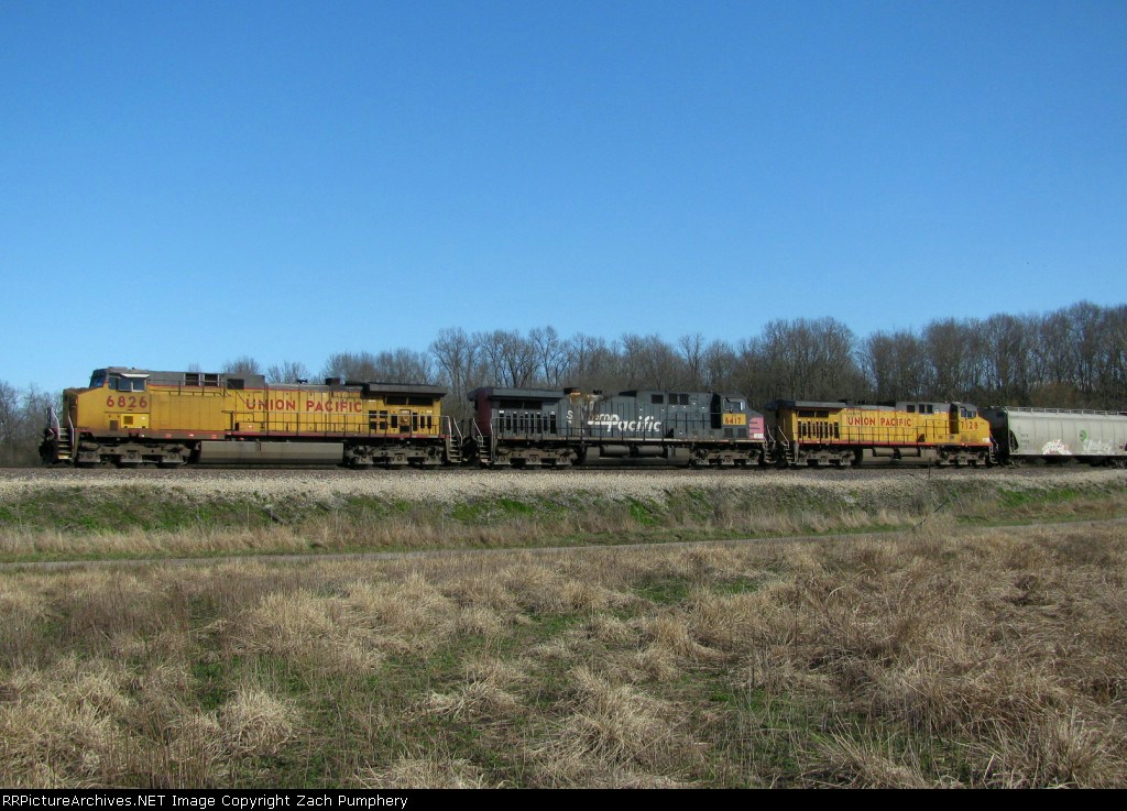 Northbound UP Empty Grain Train